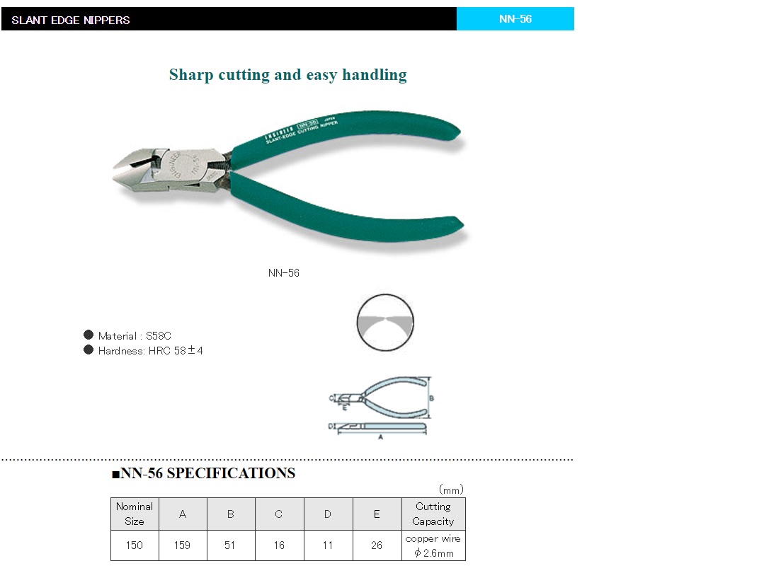 Ichiban Precision Sdn Bhd - Engineer - ENGINEER SLANT EDGE NIPPERS WITH WIRE STRIPPER